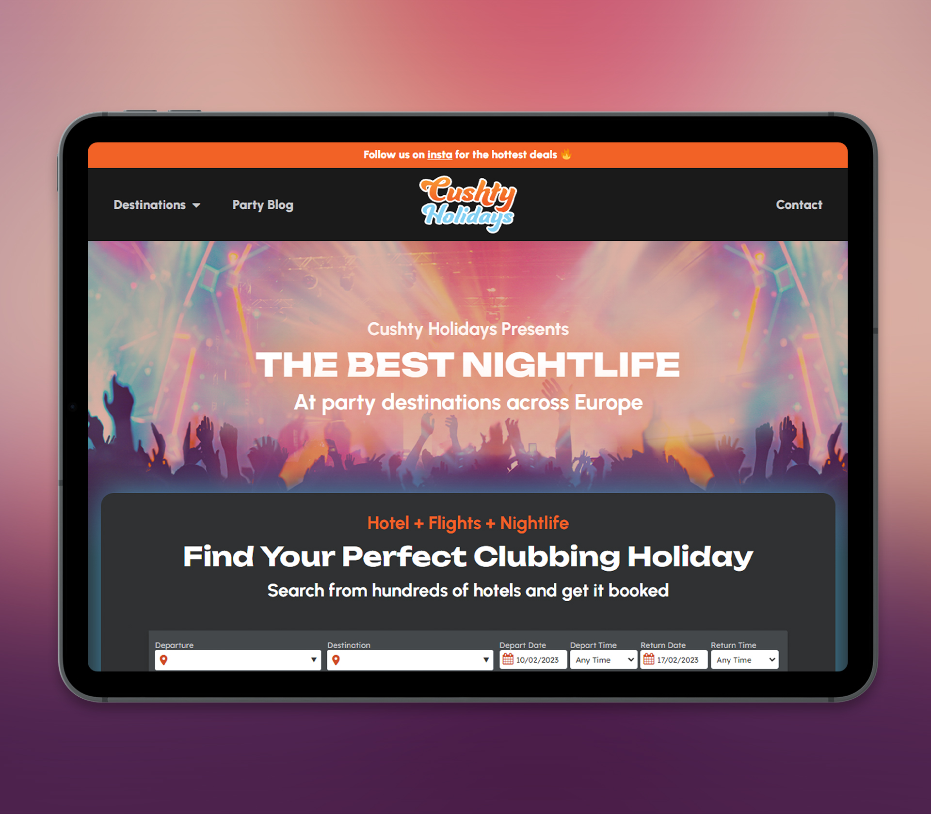 Cushty Holidays - Bespoke Web Design for Travel Agencies | Design For ...